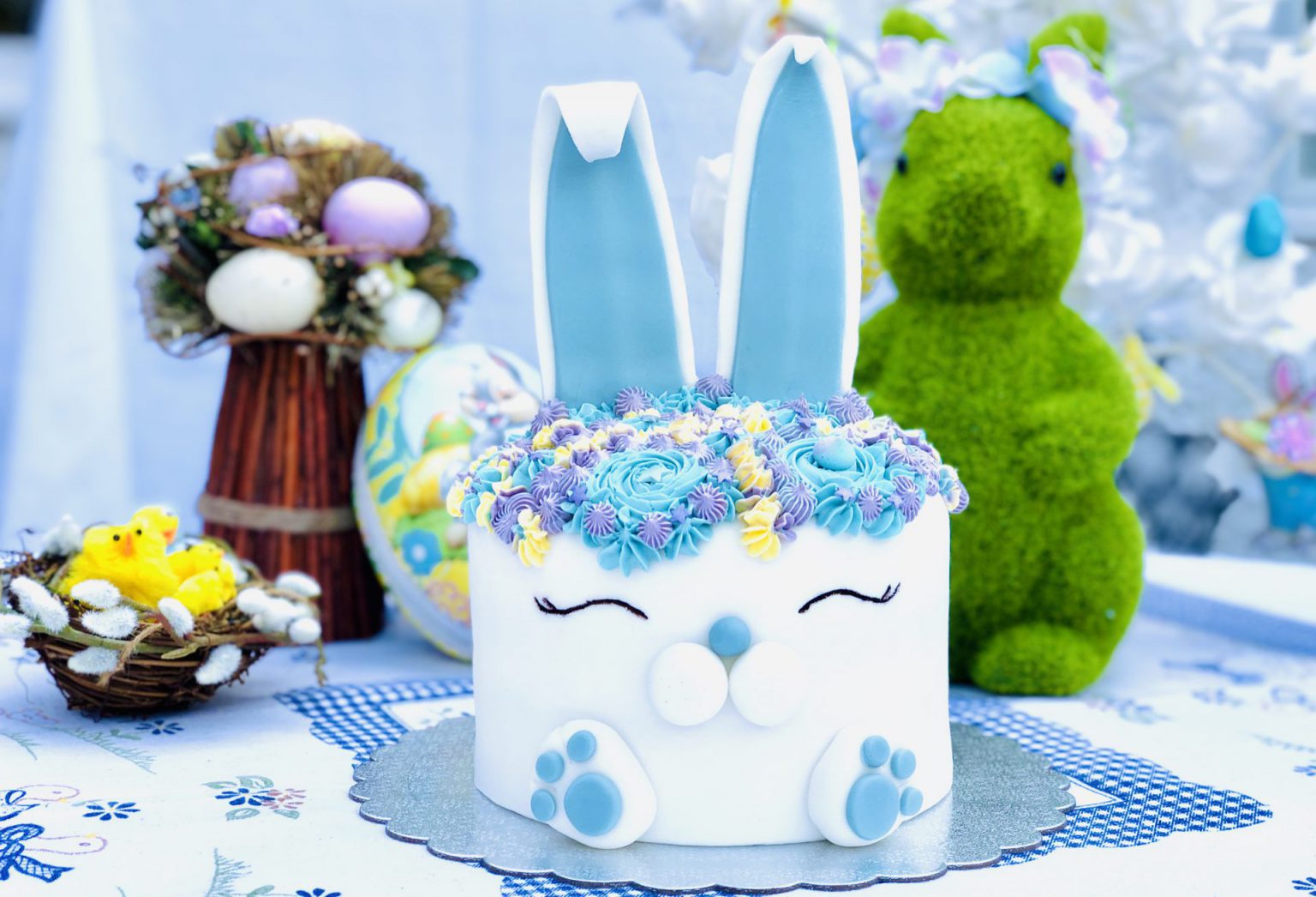 Blue Bunny Cake – 8inch | 7Marvels Cakes & Macarons