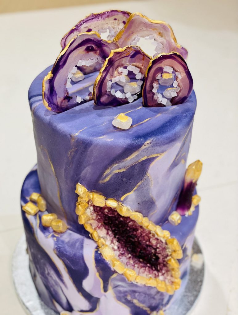 Amethyst Geode Cake – 2 tier cake | 7Marvels Cakes & Macarons